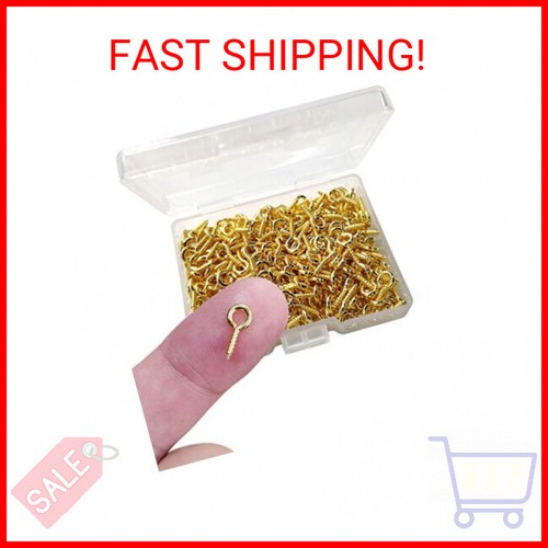 300PCS Small Screw Eye Pins,10 x 5mm Eye pins Hooks,Mini Screw Eye Pin ...