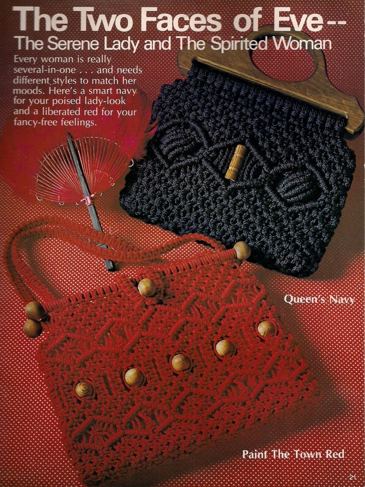 Craft Books: #1211 The Macrame Pursemaker Purses Instructions Patterns ...
