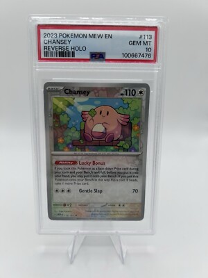 Pokémon TCG Chansey 113/165 Scarlet & Violet-151 Reverse Holo PSA 10 ...