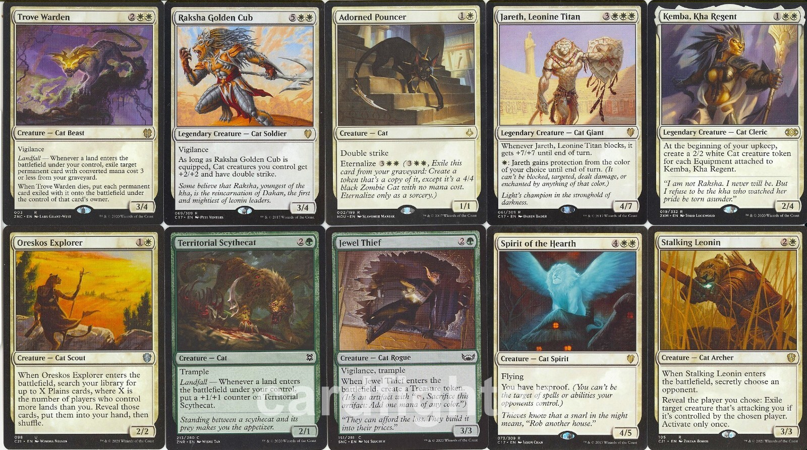 Cat Tribal Commander EDH Deck - Mirri, Weatherlight Duelist - MTG Magic ...