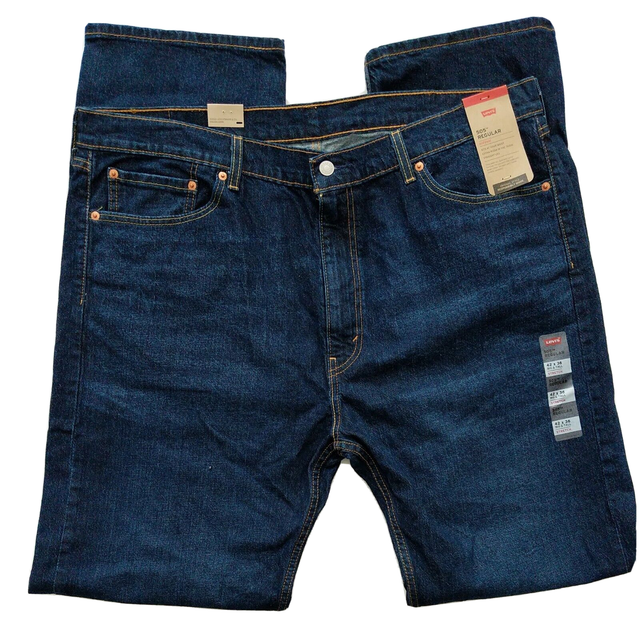 Levi's Men's Big & Tall 505 Regular Fit Jeans Nail Loop Knot-dark ...
