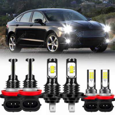 H7 H11 H11 Combo LED Headlight Hi/Lo Beam Fog Light Bulbs For Ford ...