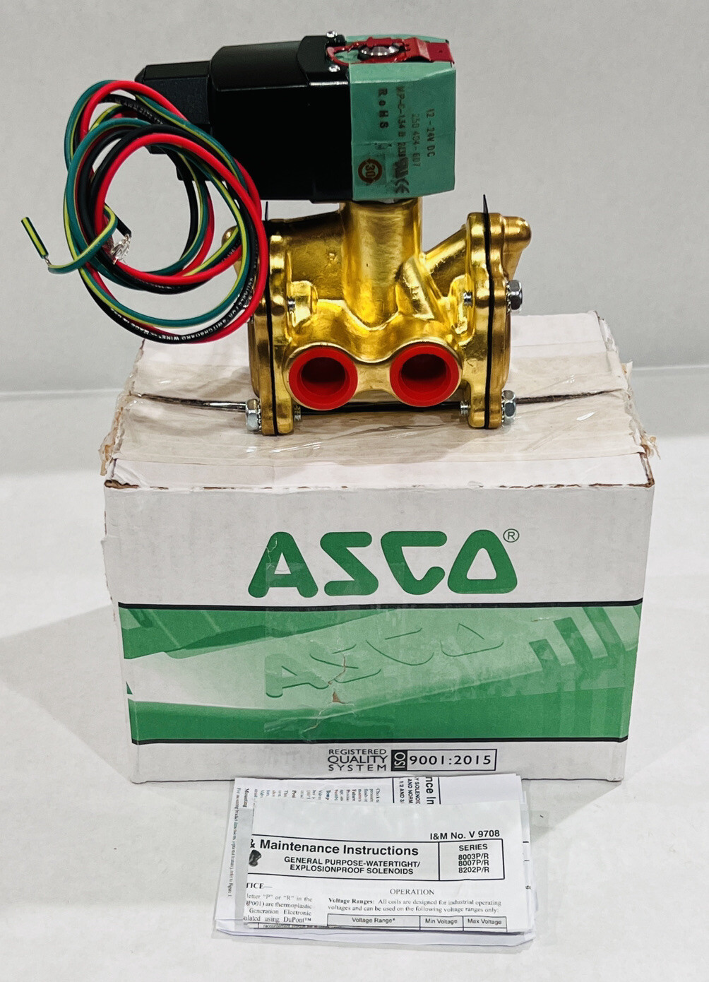 ASCO Brass Dual Solenoid Valve 8316P066, 12-24V, 1/2" NPT, 3-Way | eBay