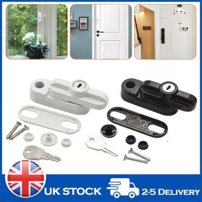 Sash Blocker Alloy Jammer UPVC Door Window Restrictor Lock With Key ...