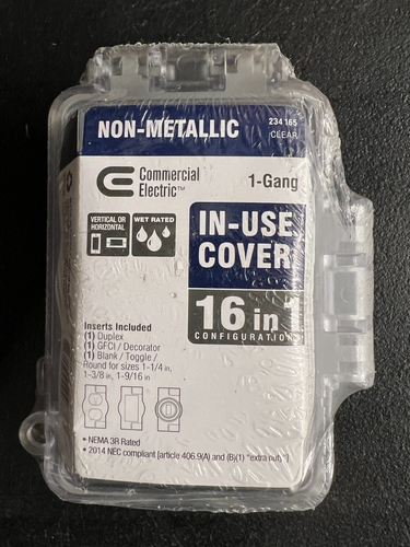 Commercial Electric 1-Gang Electrical Box Non-Metallic Weatherproof 16 ...