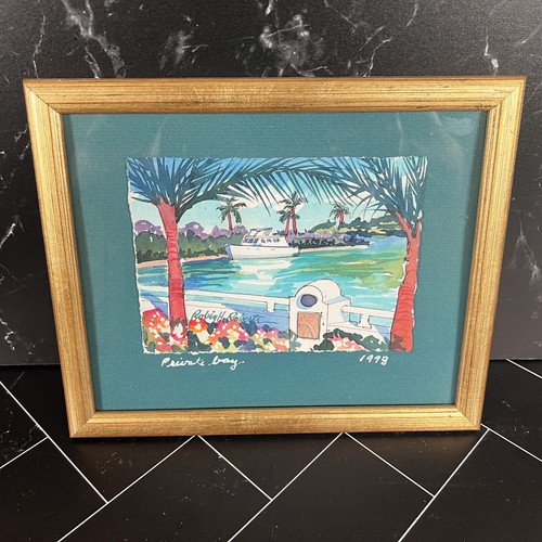 Watercolor Painting Private Bay 1998 Artist Texas Robin H Roberts ...
