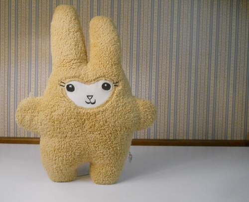 Lil' Bunny Buddy throw pillow 17" long, 13" wide plush stuffed Urban ...