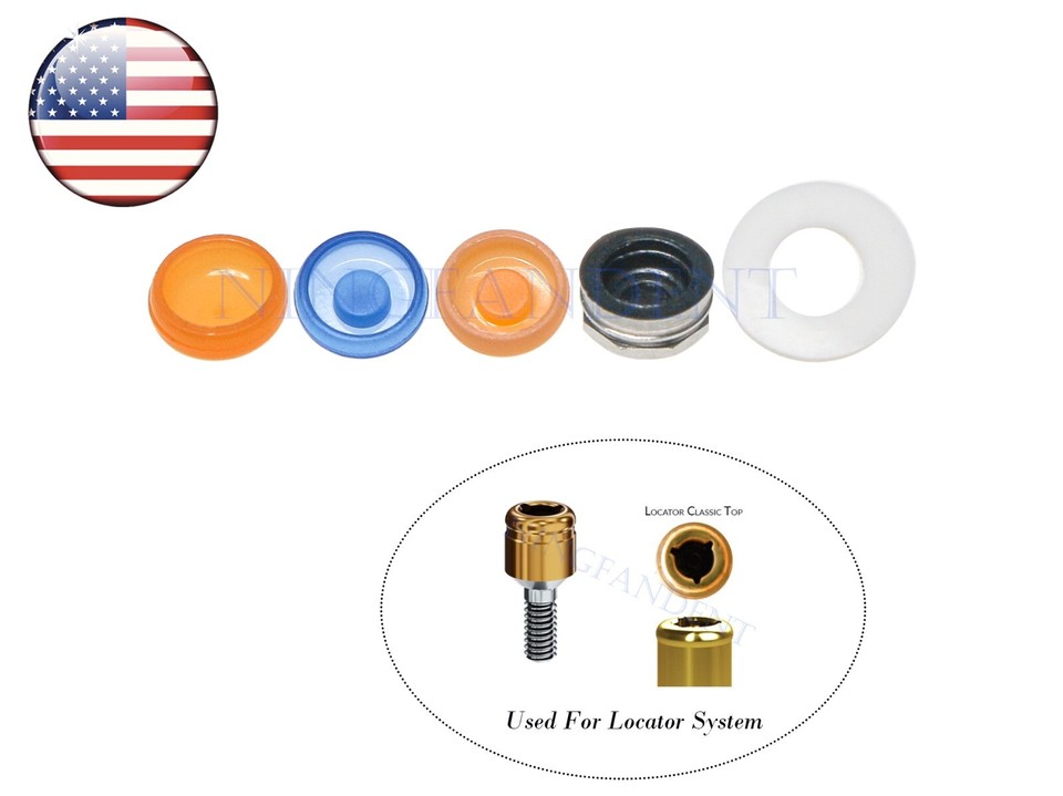 US Dental Overdenture Locat0r Implant Abutment Insert Retention Caps ...