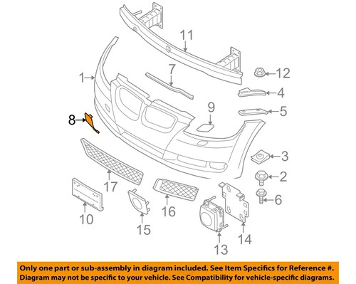 BMW OEM 07-10 328i housse pare-chocs avant crochet oeil 51117187956 | eBay