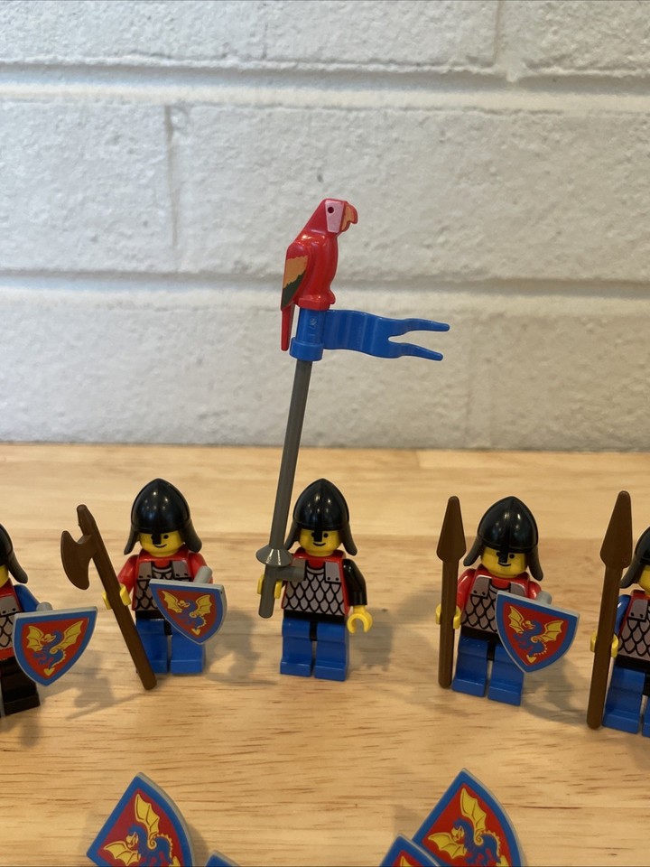 Vintage LEGO Castle Minifigure Lot of 9 Knights, Forestmen, Shields And Weapons | eBay