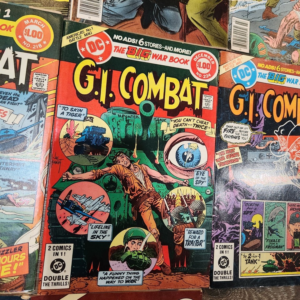 BRONZE & COPPER AGE DC WAR COMIC BOOK LOT: MEN OF WAR, G.I. COMBAT; SEE ...