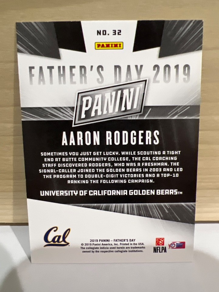 2019 Panini Father's Day Aaron Rodgers Cracked Ice #/25 | eBay