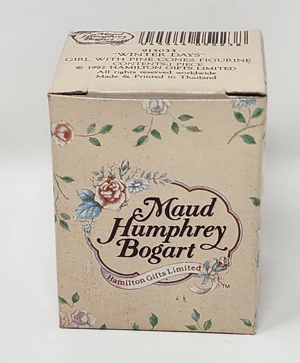 Hamilton Maud Humphrey Bogart Girl With Pine Cones Figurine Winter Days ...