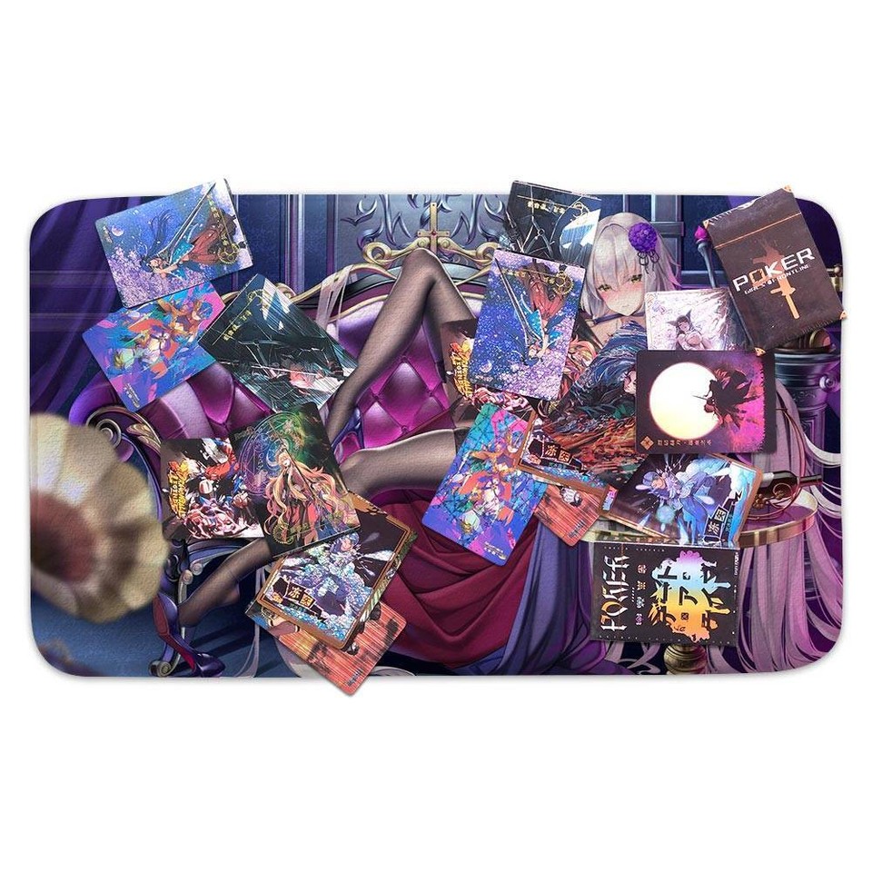 Sexy Drunk Girl Playing Card Play Mat Anime Playmat Desk Mouse Pad ...