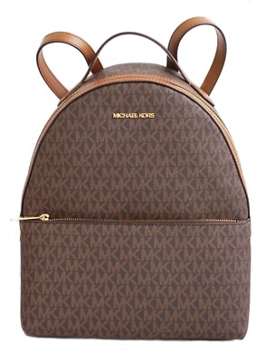 Michael Kors Damen Rucksack Tasche MK Sheila MD PKT Backpack Logo Braun ...