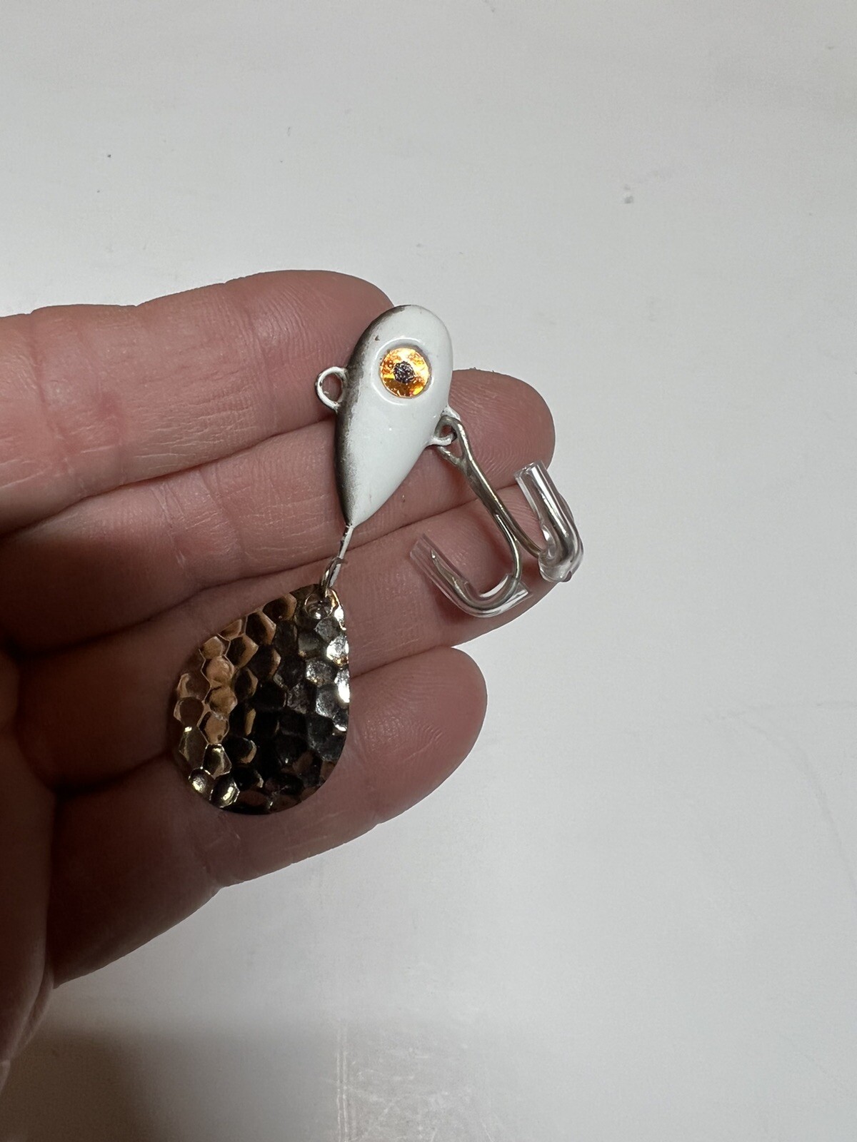 Vintage Manns Little George White with Black Stripe Fishing Lure | eBay