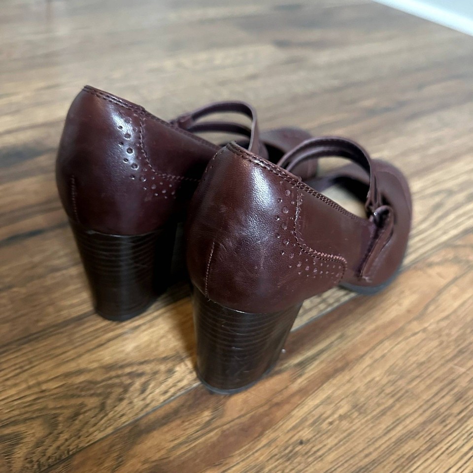 Clarks Claeson Tilly Mary Jane Pumps Burgundy Leather Size 10 Comfort ...