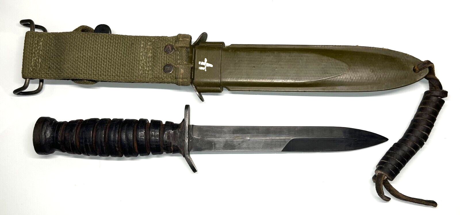 Rare "US M3 IMPERIAL 1943 " Trench/Fighting Knife w/ U.S. M8 B.M.CO ...