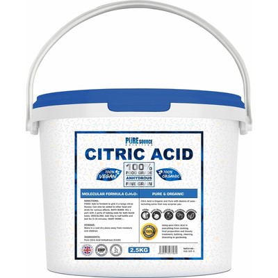 Pure Source Nutrition Citric Acid Food Grade Fine Graine 1KG|2.5KG|5KG ...