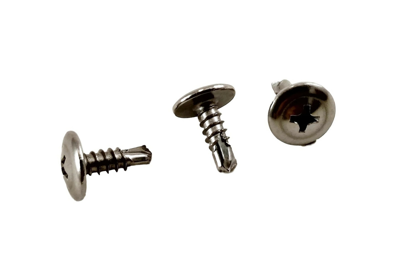 410 Stainless #8 x 1/2" Wafer Head Philips Self Drilling Sheet Metal ...