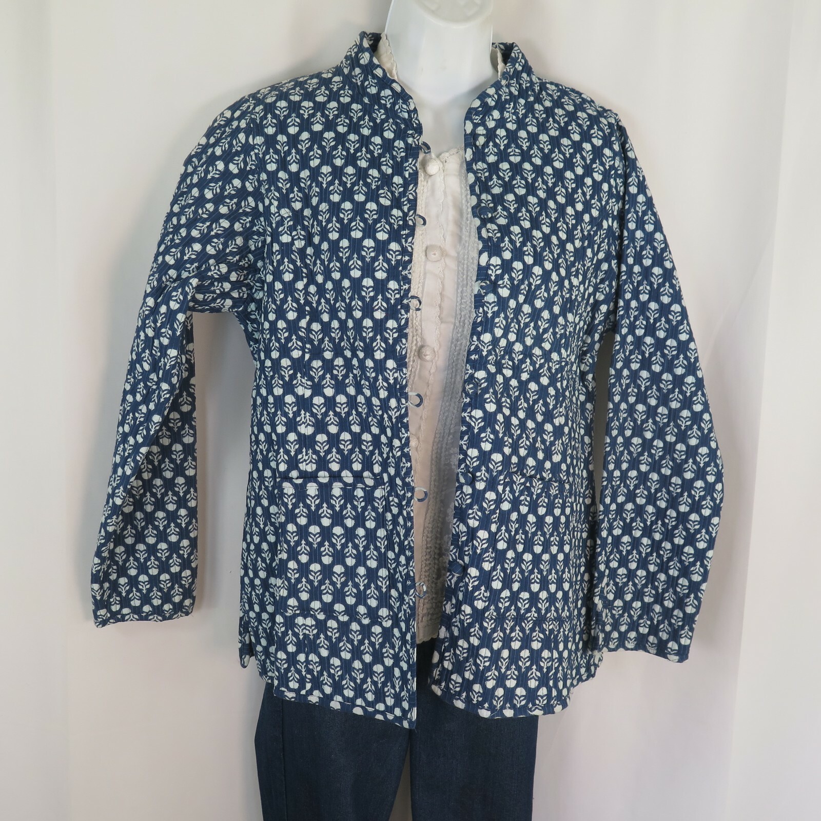 Jacket | Short | Quilt | Handmade | Reversable | 2 Patterns | Geometric ...