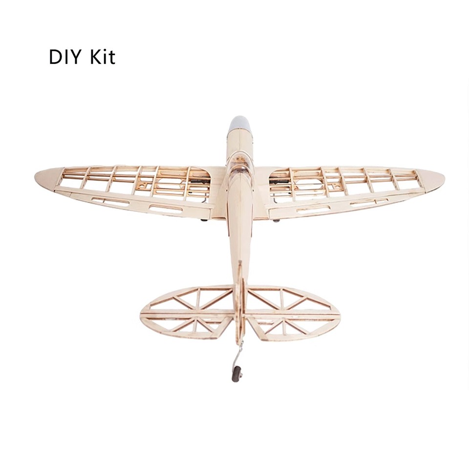 WWII British Spitfire Fighter Balsa Wood Aircraft KIT RC Model Skin ...
