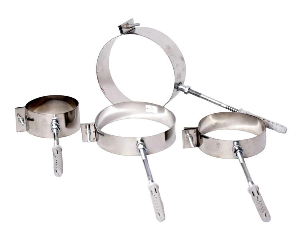 Chimney Bracket Flue Liner Support Clamp Stove Pipe Clip with Spike ...