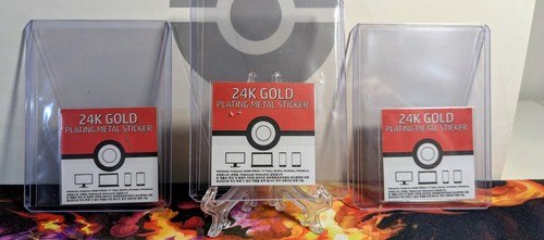 24K Gold Plated Metal Sticker Featuring The Dragonite Evolution Line ...