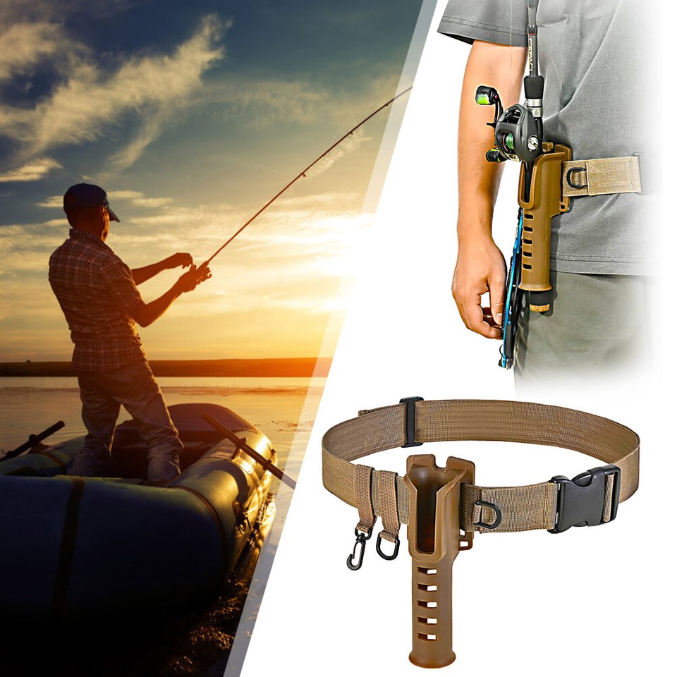 Portable Fishing Waist Belt Rod Holder Adjustable Waist Wading Belts ...