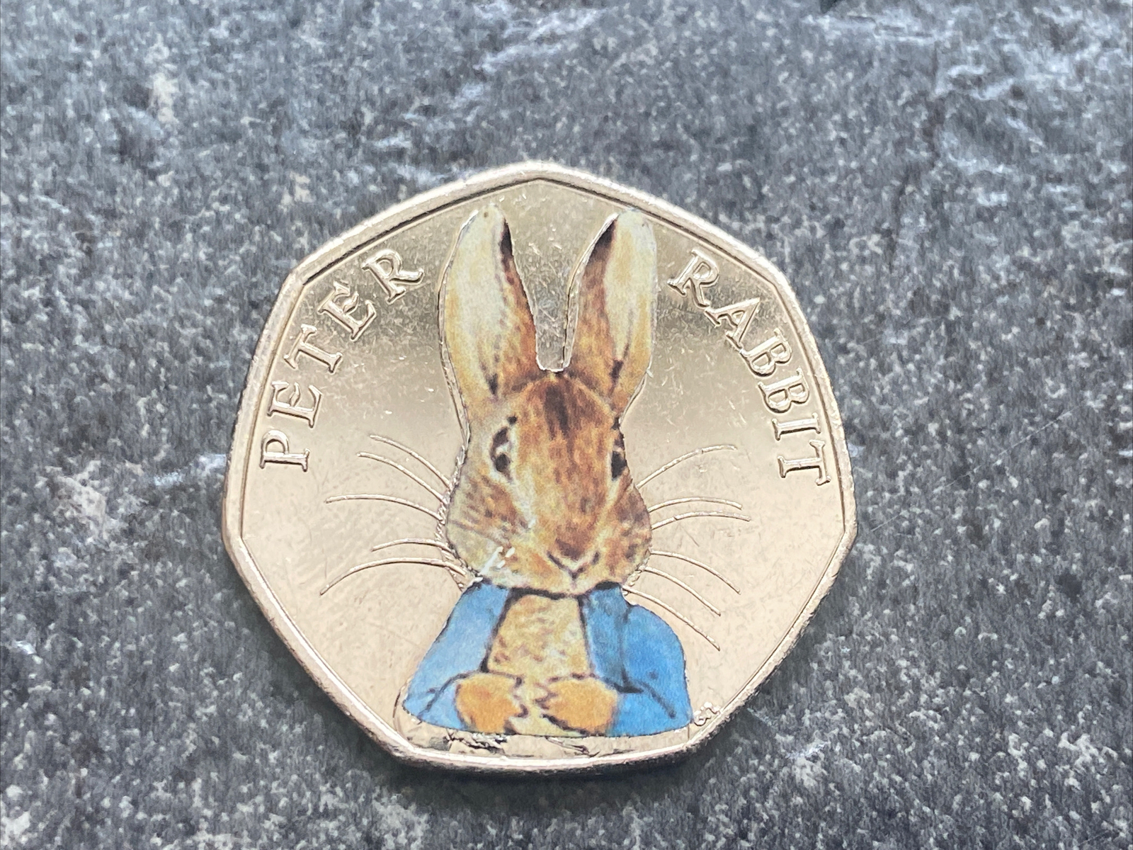 Peter Rabbits 50p Coins Beatrix PotterHand Made Decal Stickers Golden ...