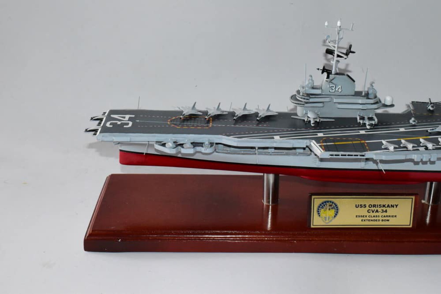 USS Oriskany CVA-34 Aircraft Carrier Model,Navy,Scale Model,Mahogany ...