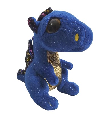 Ty Dragon Plush Saffire Blue Rainbow Glitter Eyes Stuffed Animal 6" | eBay