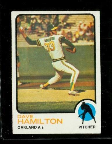 Vintage 1973 TOPPS Baseball Trading Card #214 DAVE HAMILTON Oakland ...