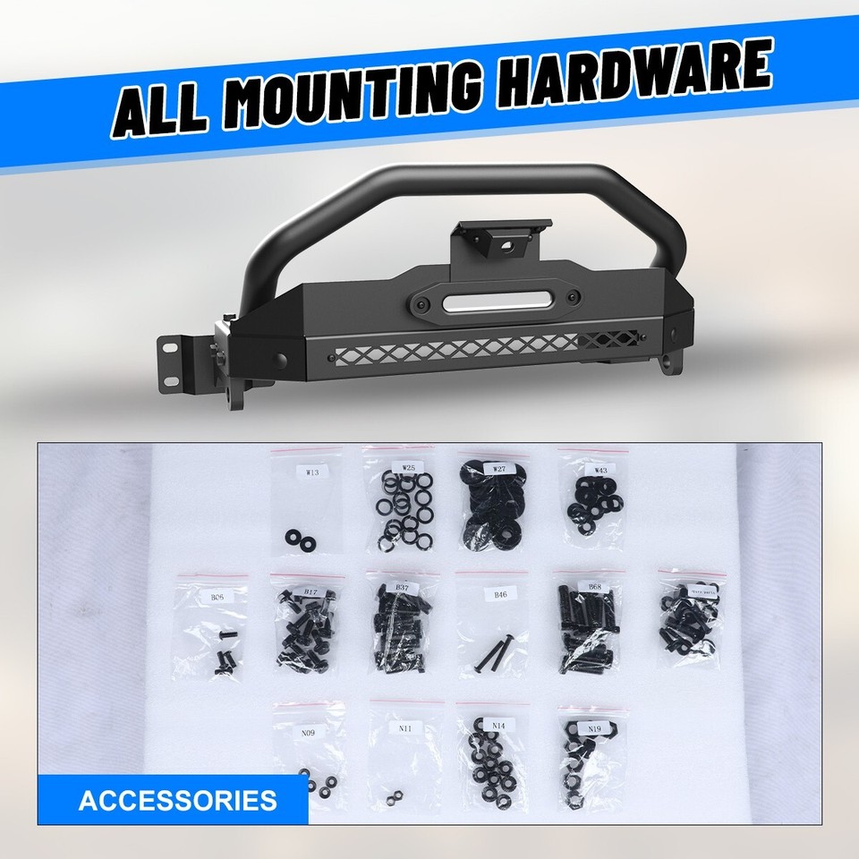 For 2021-2025 Ford Bronco Front Winch Bracket Steel Front Bumper ...