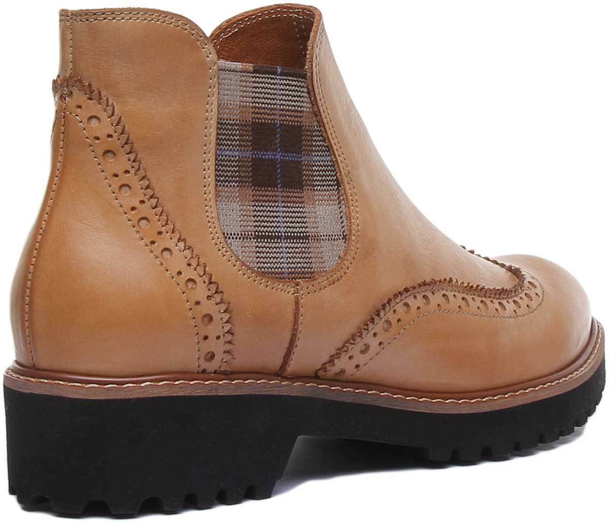 Justin Reece England Harriet Womens Leather Chelsea Boot In Tan UK ...