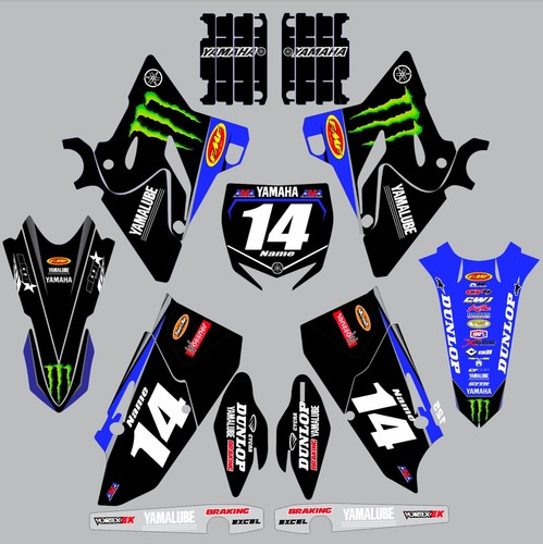 Graphics for Yamaha YZ 125 YZ 250 2015-2020 Decals stickers shrouds ...