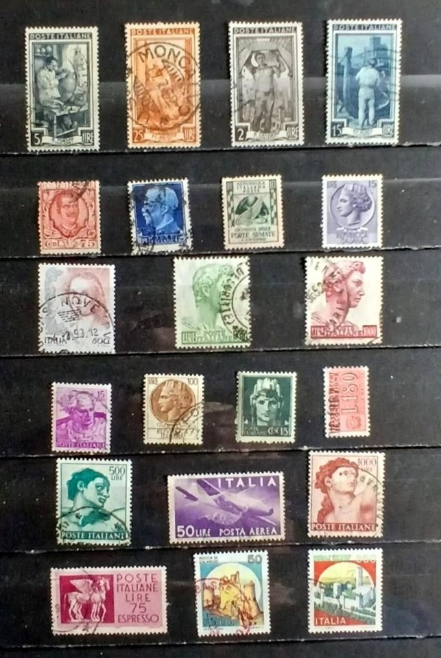 Old & Large Stamp Collection From Italy With Many Old Rare Italian ...