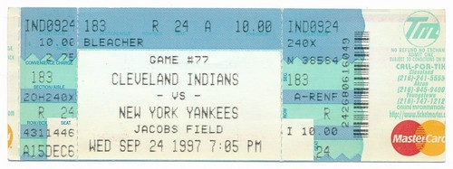 1997 Enrique Wilson MLB Debut Ticket Stub Derek Jeter HR #20 New York ...