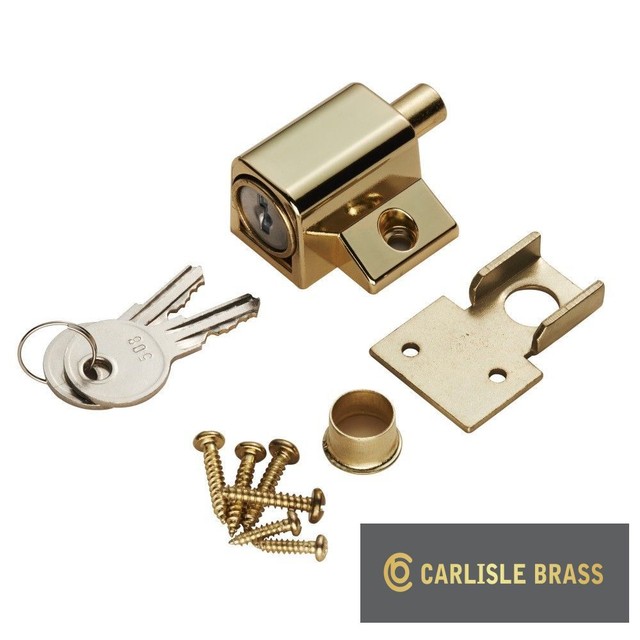 2 X Brass French Door Locks Heavy Metal Duty Security Sliding Patio ...