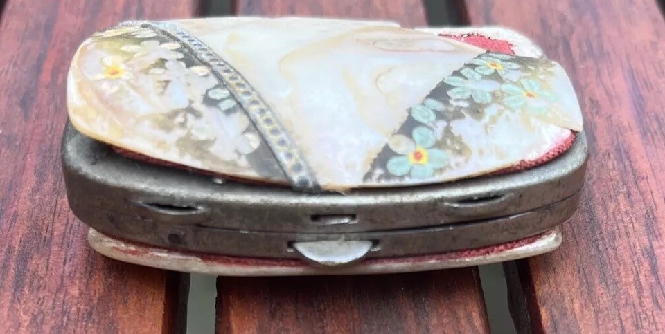 Antique Victorian Abalone Mother Of Pearl Change Coin Purse Hand ...