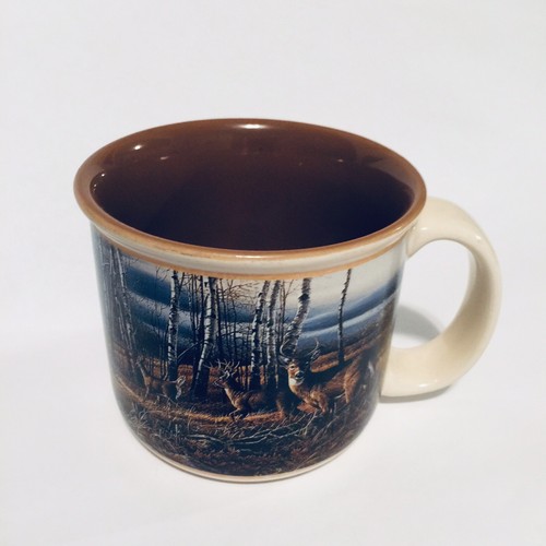 Terry Redlin The Birch Line Deer Hunter Coffee Mug Cup 2002 Hadley ...