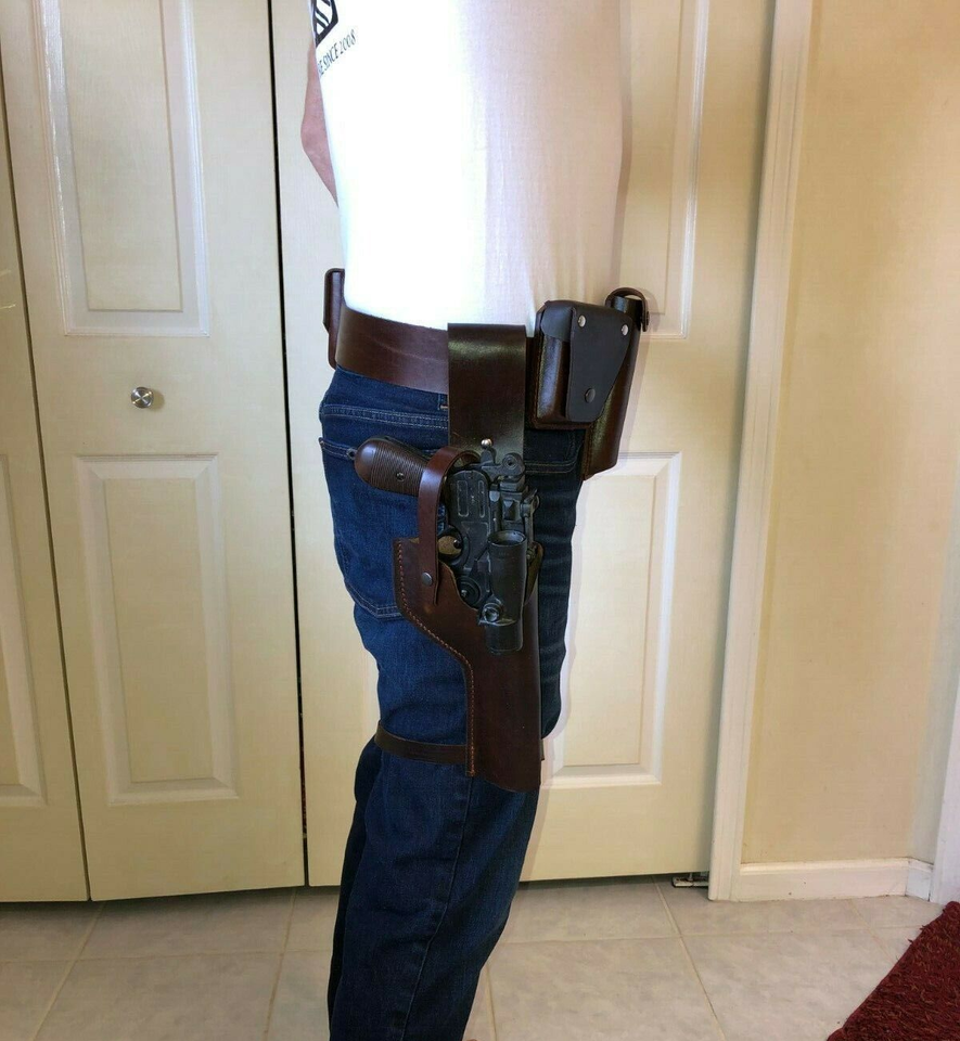 Star Wars Leather ESB DL-44 Luke Skywalker Holster, Belt, and 4 pouches ...