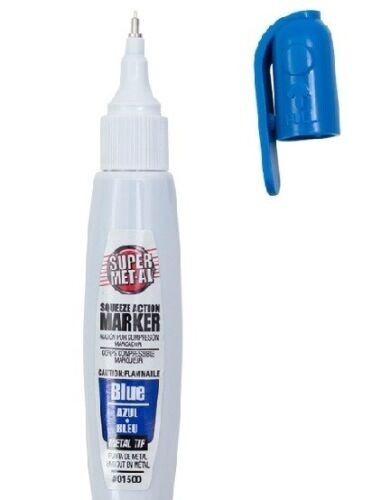Super Met-Al 1296-1500 Squeeze Action Blue Paint Marker | eBay