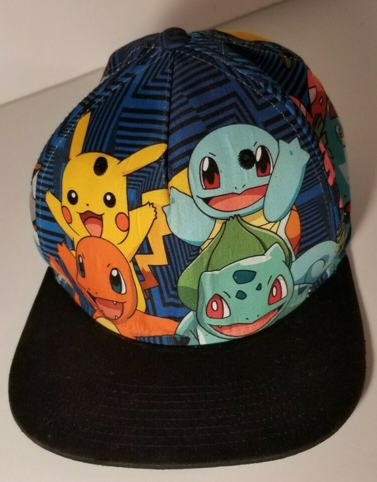 2016 Pokemon Pokeball Flat Bill Snapback Baseball Hat… - Gem
