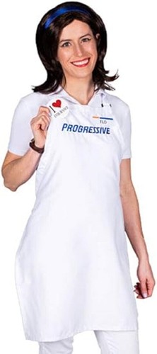 Progressive Flo TV Commercial Character White Halloween Cosplay Costume ...