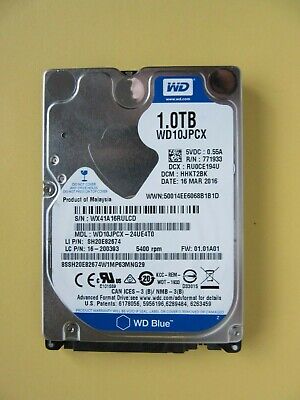 WD Western Digital WD10JPCX-24UE4T0 Hard Drive 1TB 2.5" HDD 2016 HHKT2B ...