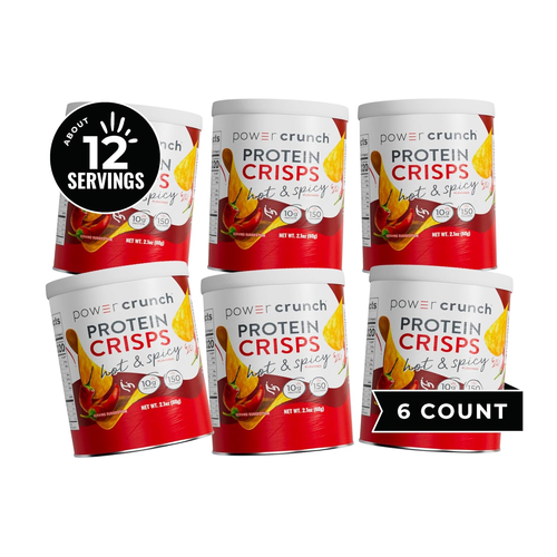 Power Crunch Protein CRISPS, a Potato Style Protein Chip, Hot & Spicy ...
