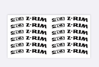 ACS Z Rim logos old school BMX Restoration decals *Heat transfer* black ...