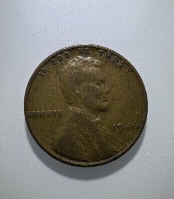 1946 Wheat Penny No Mint Mark Extremely Rare Error On The Rim "L" In ...