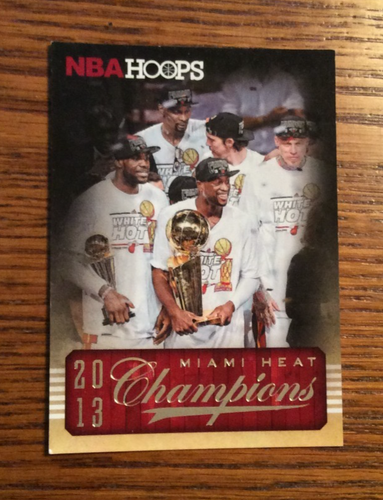 Lebron James/Dwayne Wade 2013-14 Panini Hoops #301 Miami Heat Champions ...